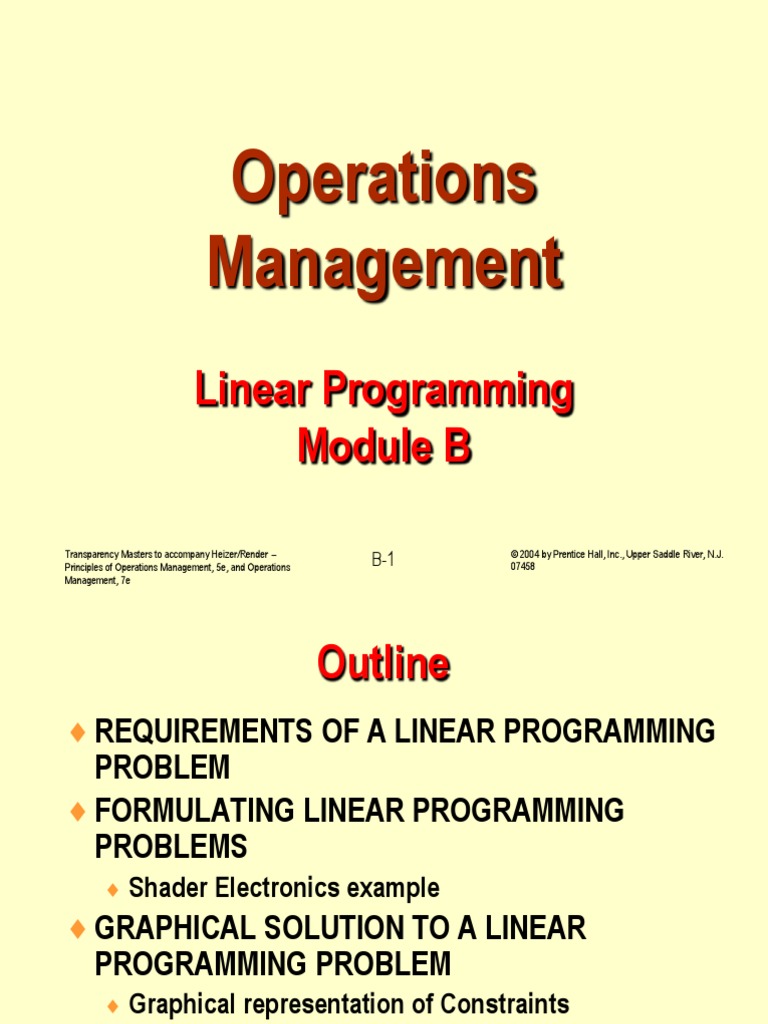 Linear Programming | PDF