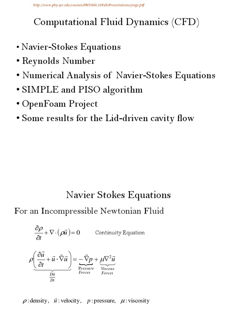 Computational Fluid Dynamics (CFD) | PDF | Navier–Stokes Equations | Viscosity
