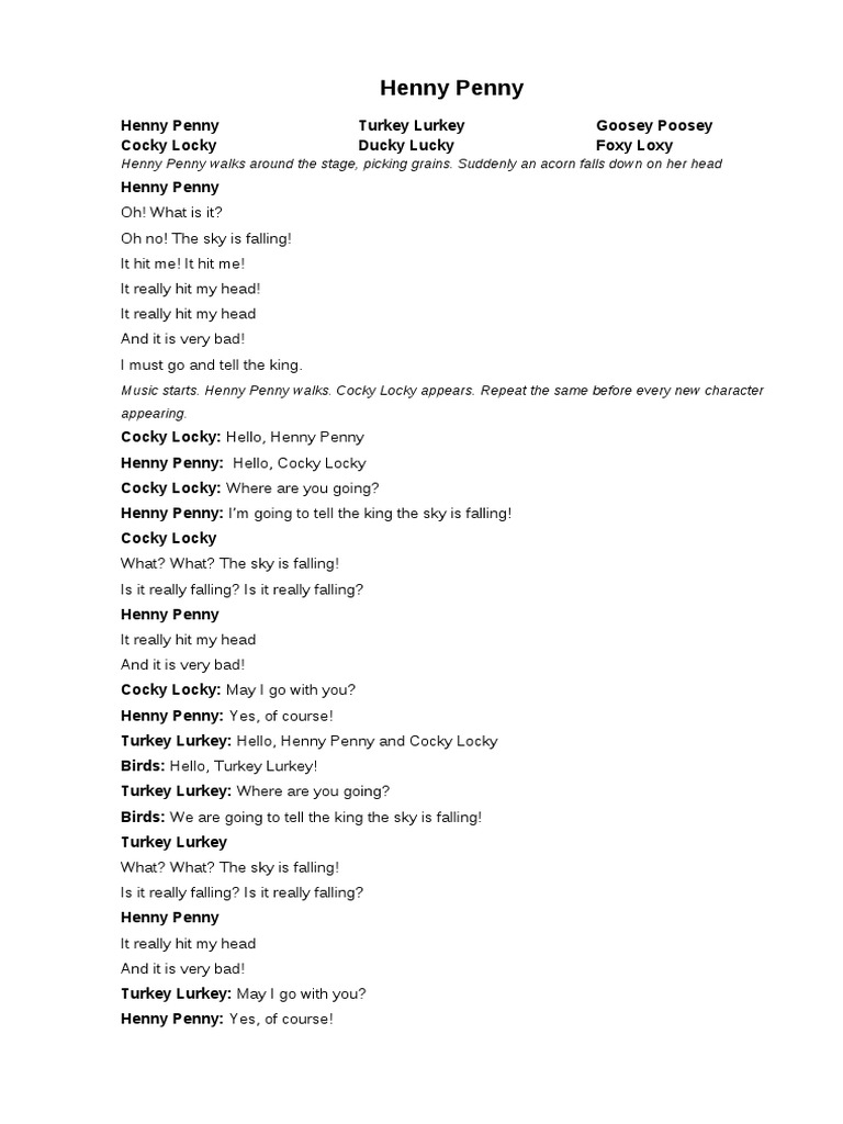 Henny Penny | Fairies | Traditional Stories