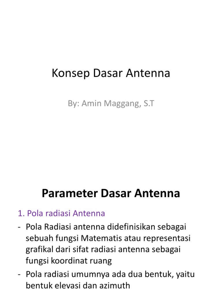 Parameter Dasar Antena | PDF