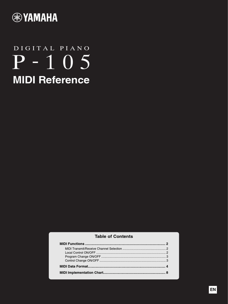 Yamaha Midi Reference Guide | PDF