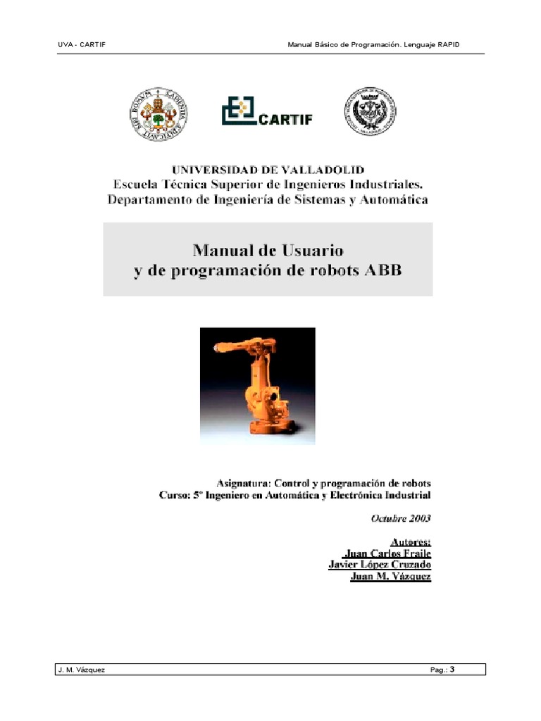 Manual Rapid Abb s4 | PDF | Lenguaje de programación | Programa de ...