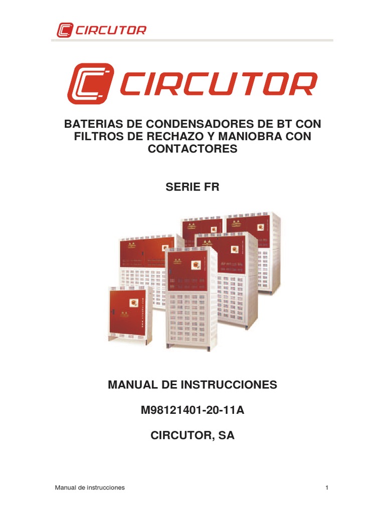 Manual Bateries Condensadors CIRCUTOR | PDF | Transformador | Batería ...