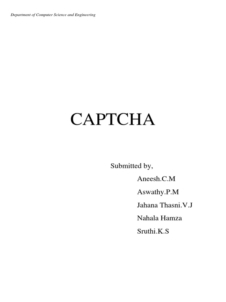CAPTCHA Project Submission Report | PDF