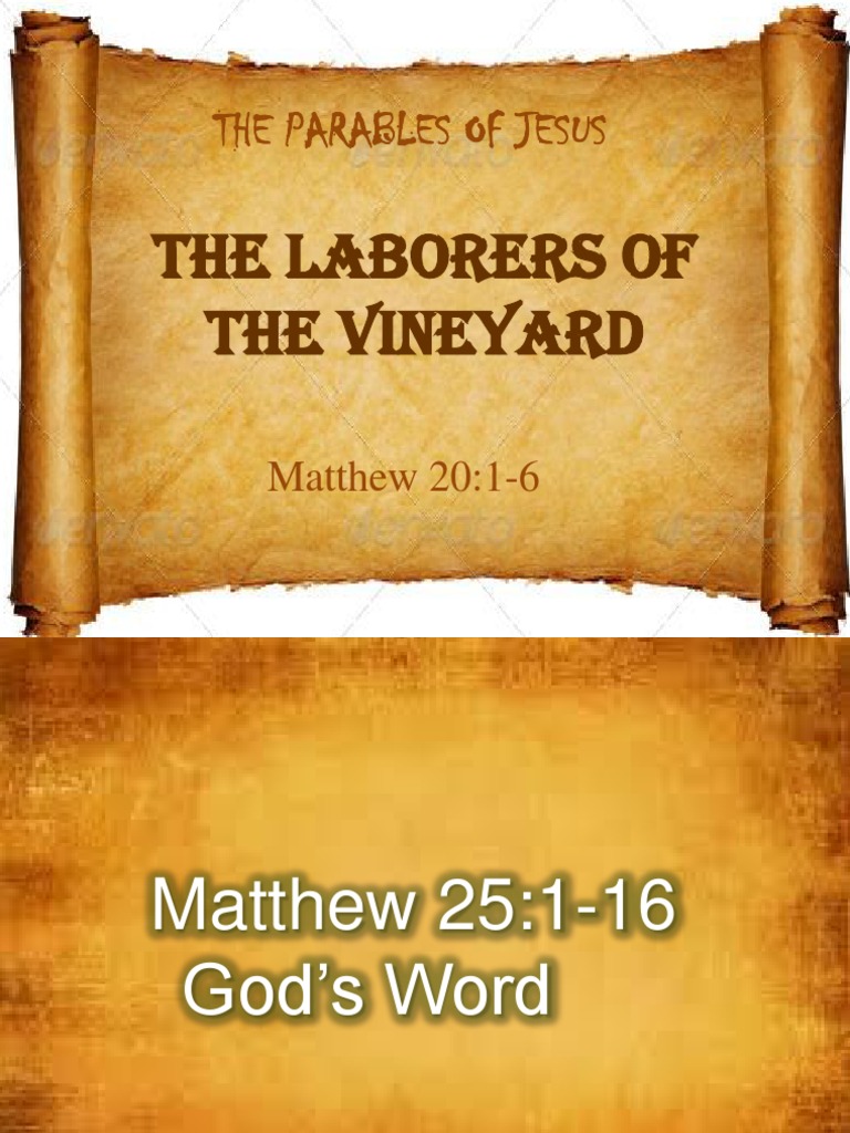 The Parable of Laborers of The Vineyard | PDF | Gospel Of Matthew ...