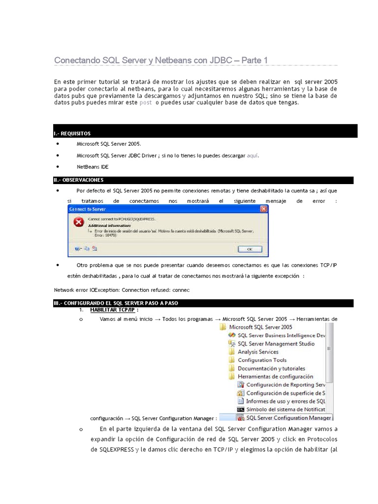 Conectando SQL Server y Netbeans Con JDBC - Parte 1 | Descargar gratis ...