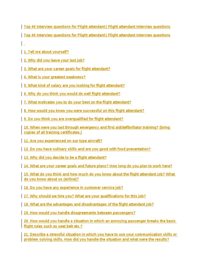 Essential Interview Questions and Answers for Aspiring Flight ...