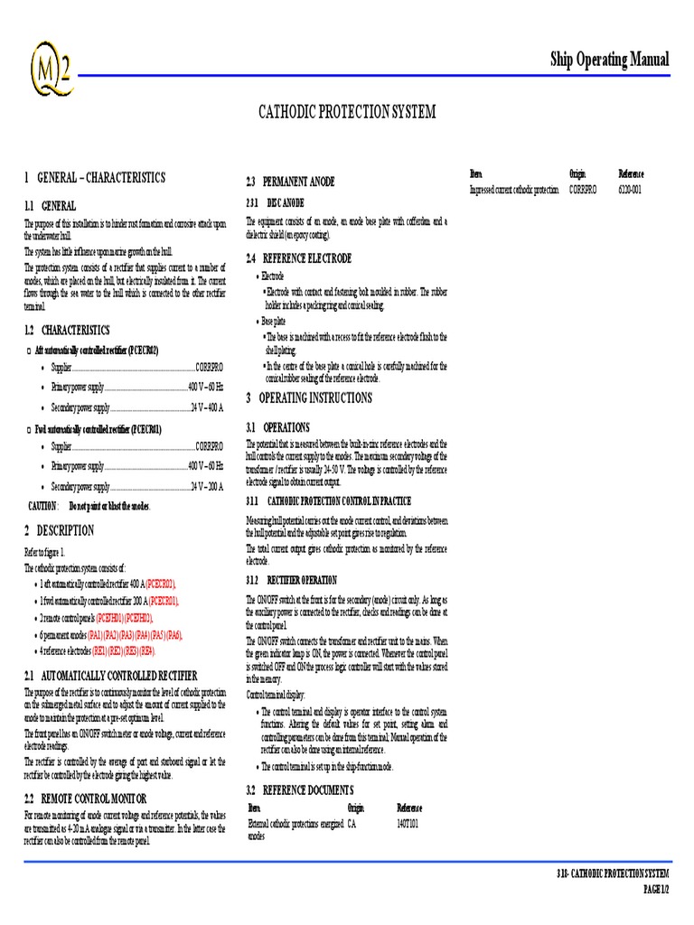 Cathodic Protection Guide | PDF | Anode | Rectifier