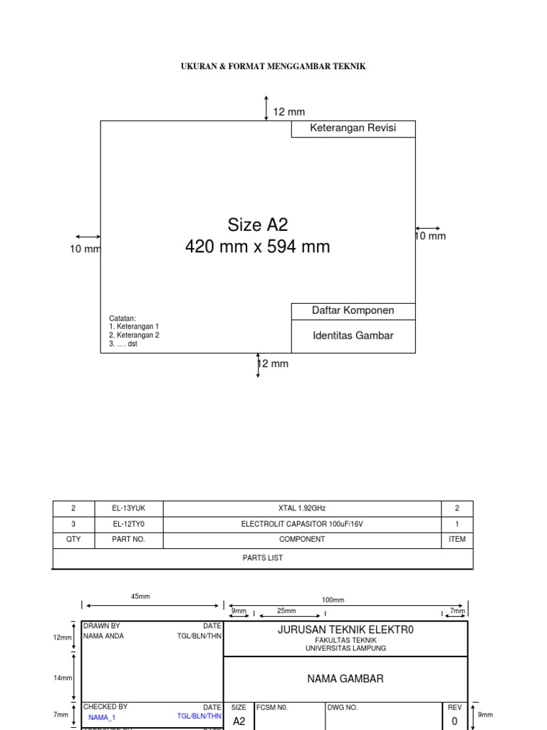 Ukuran & Format Gamtek | PDF