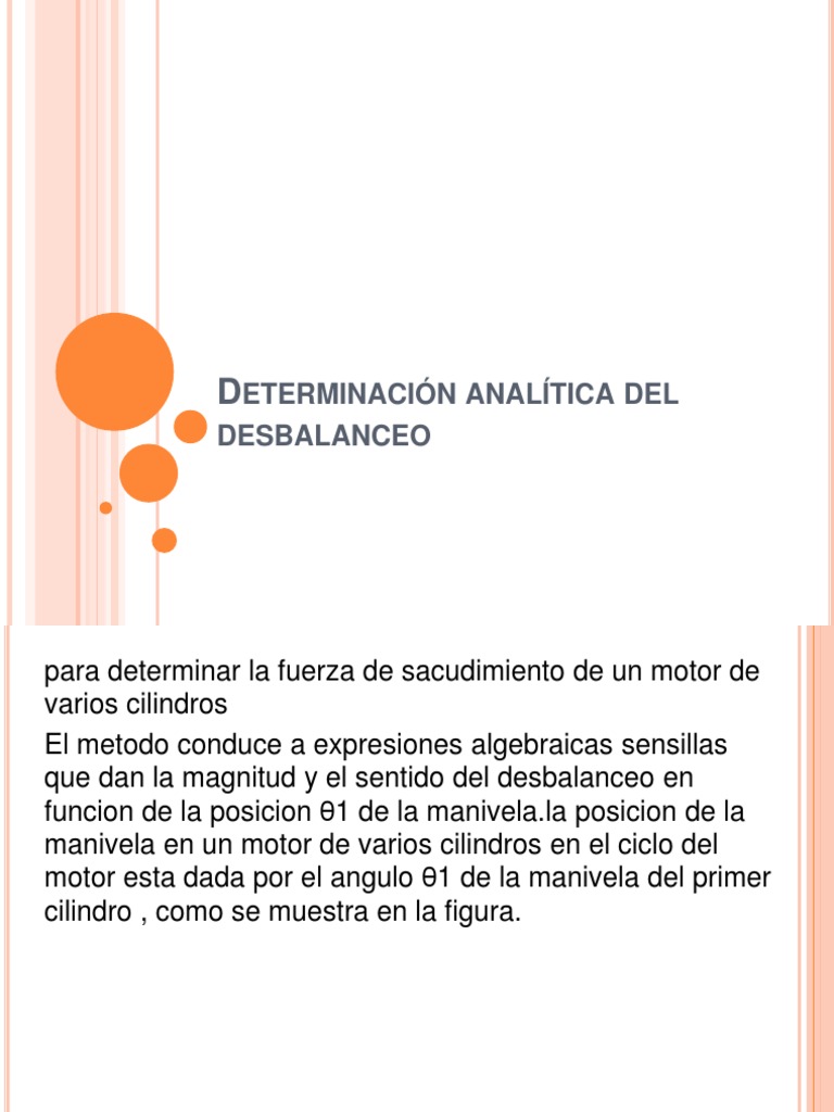 Determinación Analítica Del Desbalanceo | PDF | Fuerza | Ecuaciones
