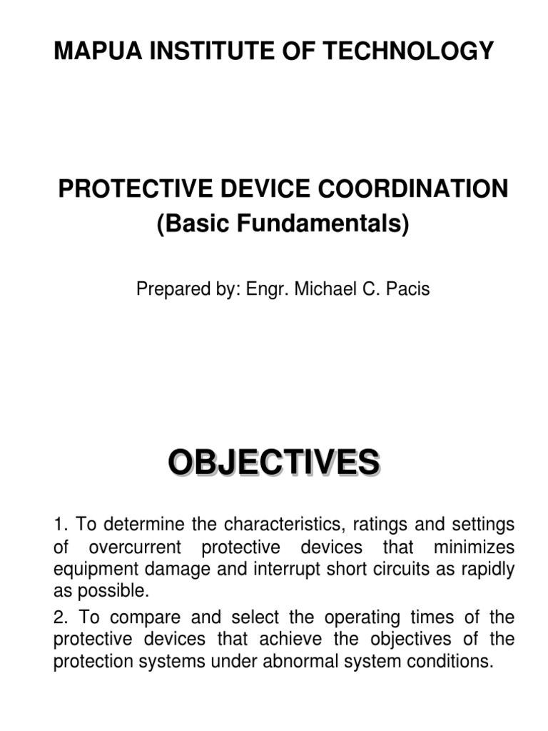 Part Xi. Protective Device Coordination | PDF | Fuse (Electrical) | Relay