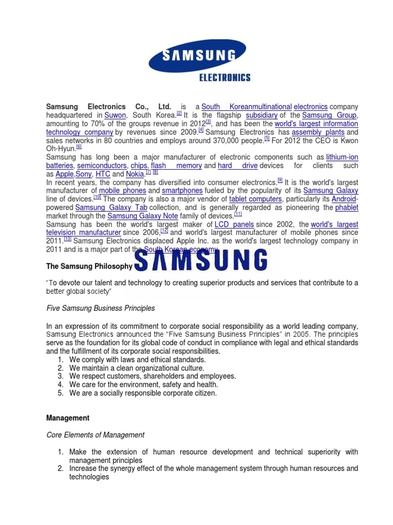 Samsung Electronics Co | PDF | Samsung Electronics | Samsung