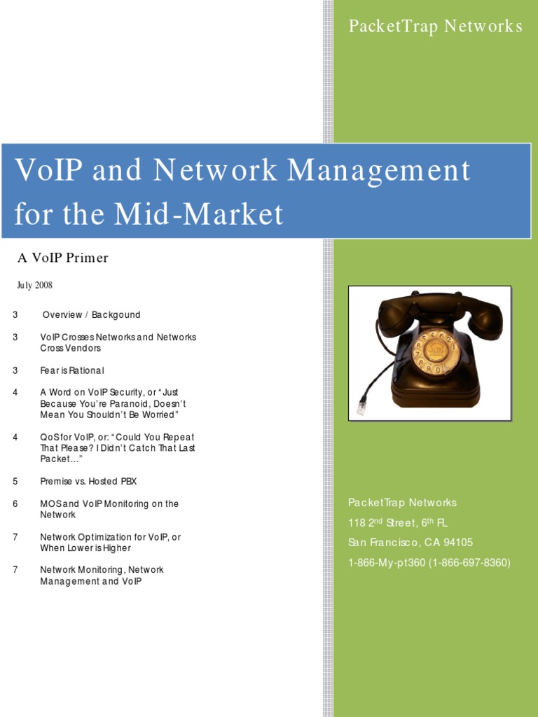 Voip White Paper Pdf Voice Over Ip Quality Of Service