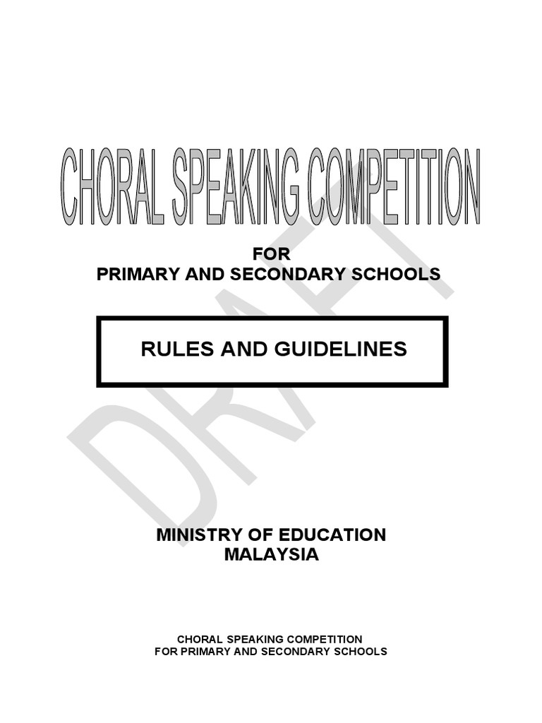 Choral Speaking Concept Paper | PDF | Cognition | Behavior Modification