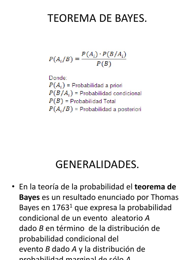 Teorema de Bayes
