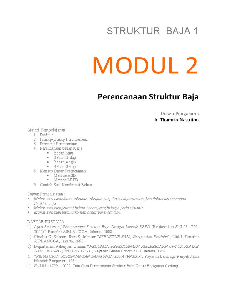 Modul 2 Perencanaan Struktur | PDF