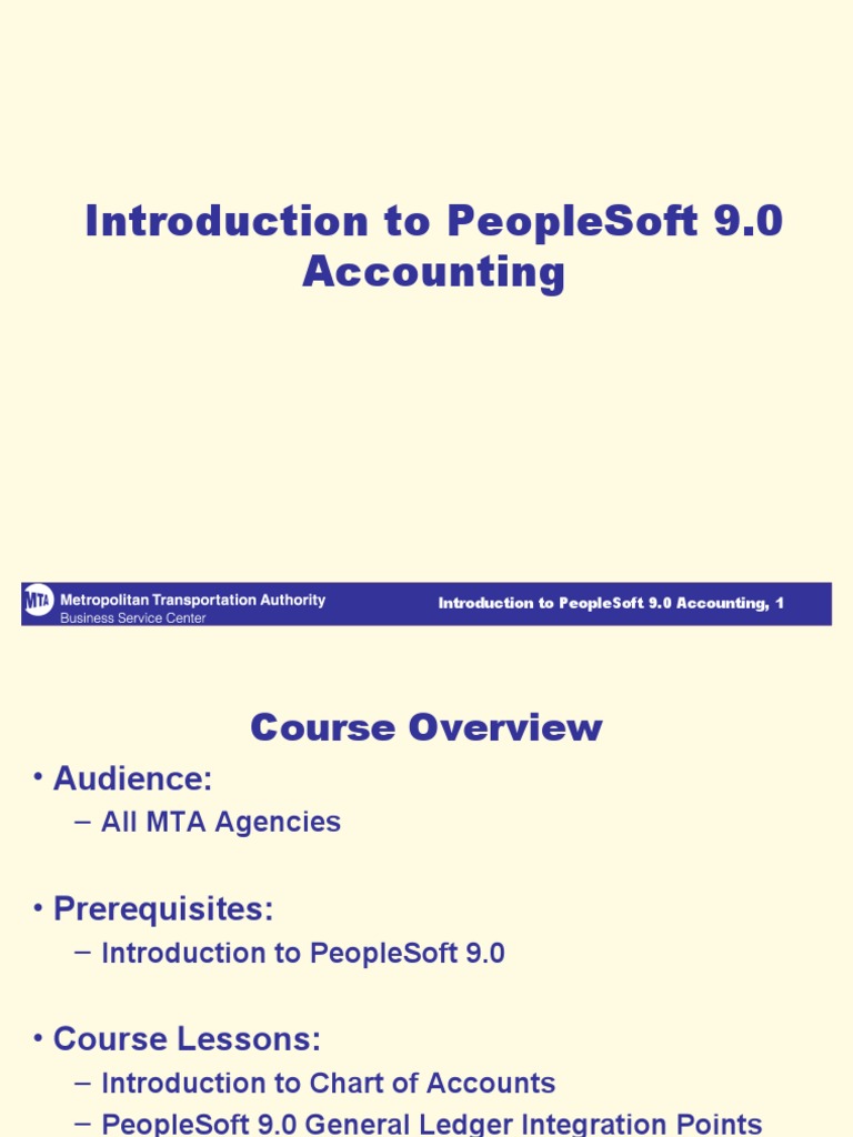PeopleSoft 9.0 Accounting Overview | PDF | Accounting | Business