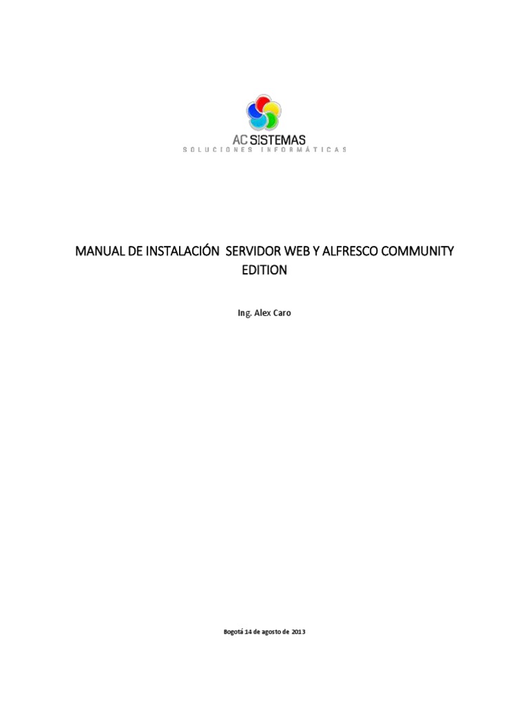 Manual de Instalación Servidor Web y Alfresco Community Edition | Descargar gratis PDF ...