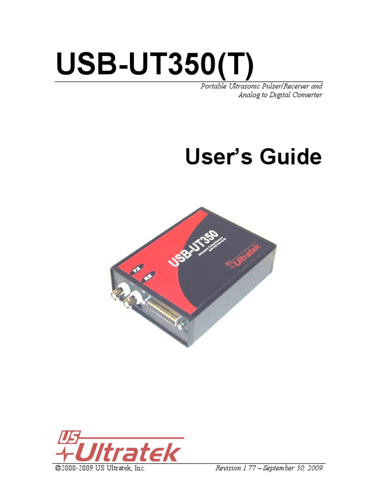 USB UT350UsersGuide | PDF | Sampling (Signal Processing) | Signal ...