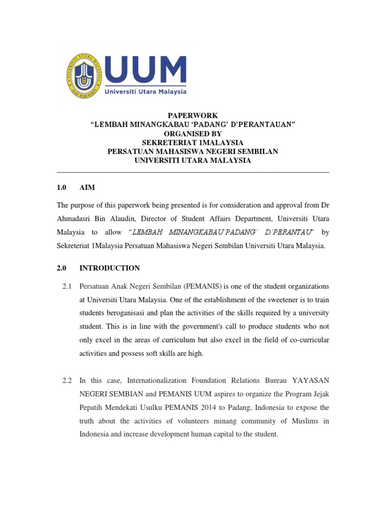 Contoh PAPERWORK Padang Indonesia | PDF | Malaysia
