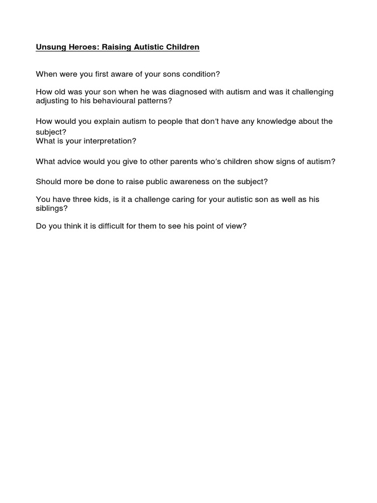 Unsung Heroes Interview Questions | PDF