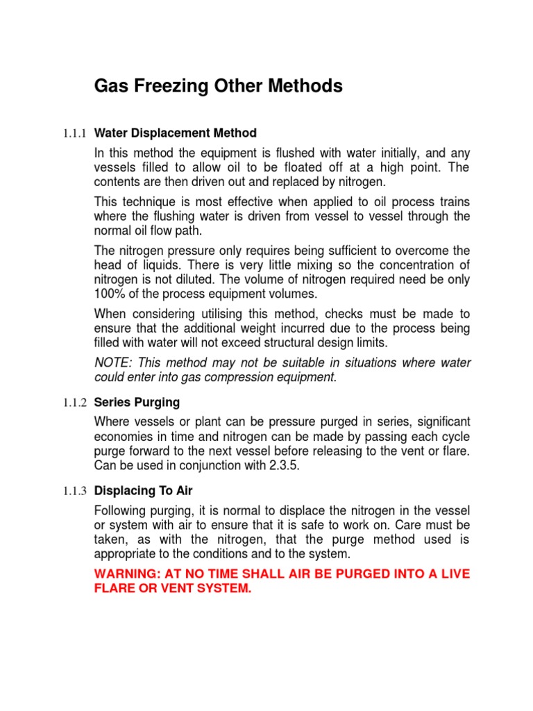 Gas Freezing Other Methods | PDF