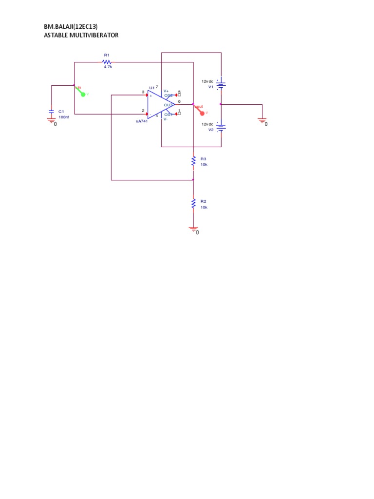 Astable Multivibrator Circuit Design | PDF