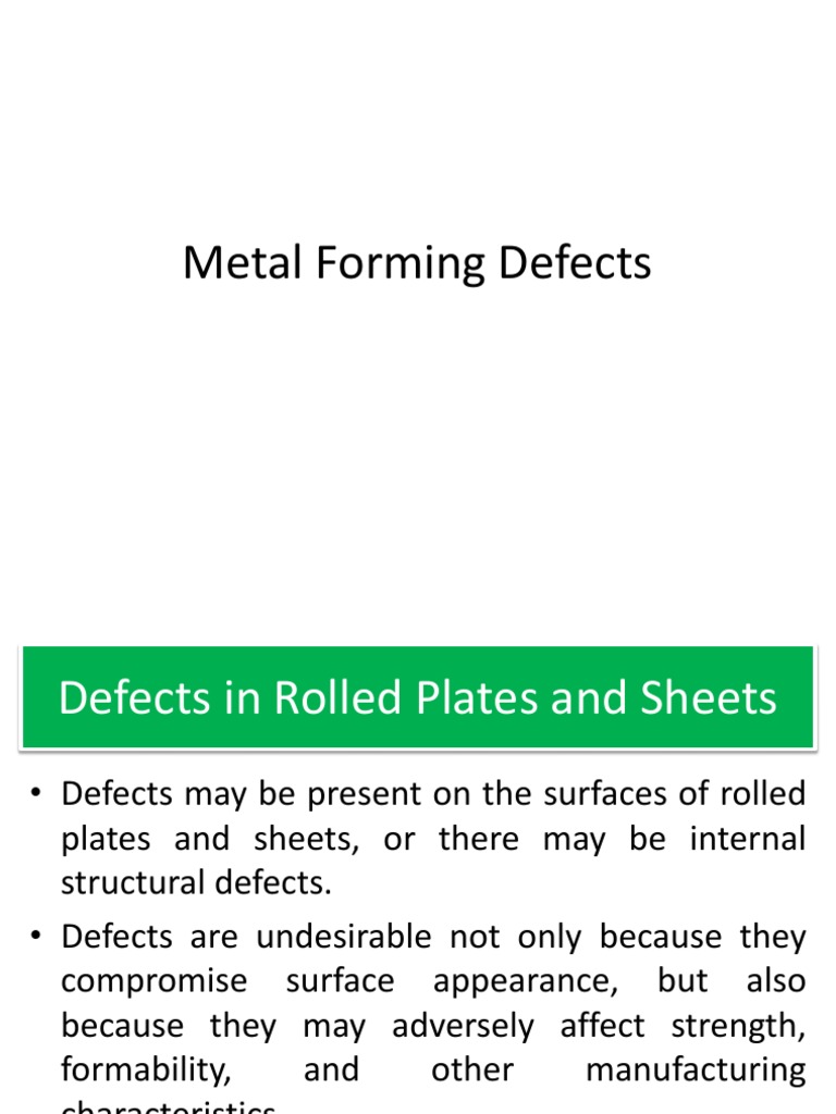 Defects | PDF | Extrusion | Fracture