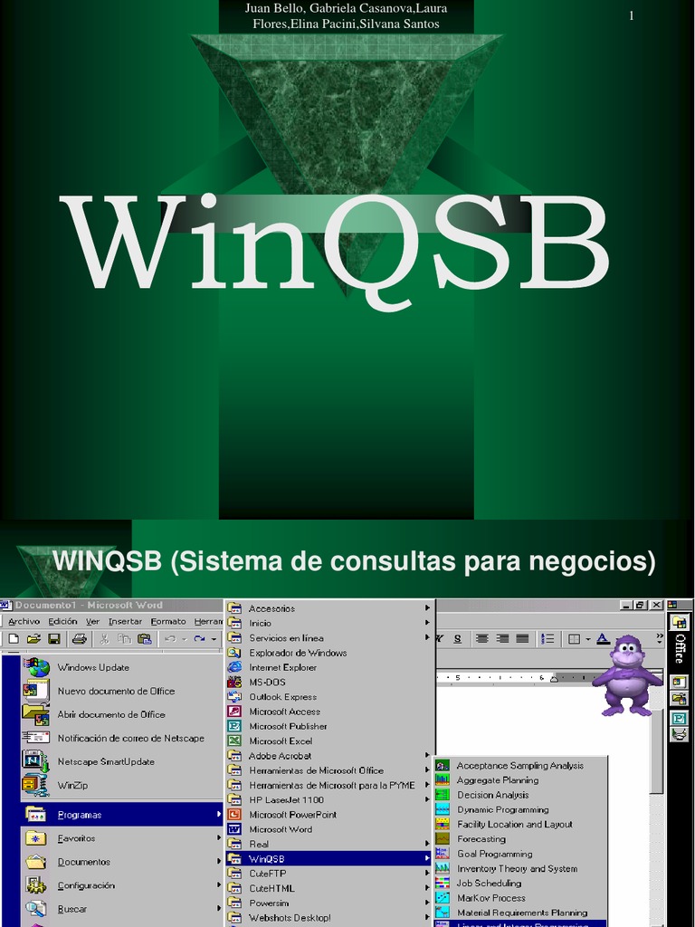Manual WinQSB | PDF | Modelo matemático | Optimización Matemática