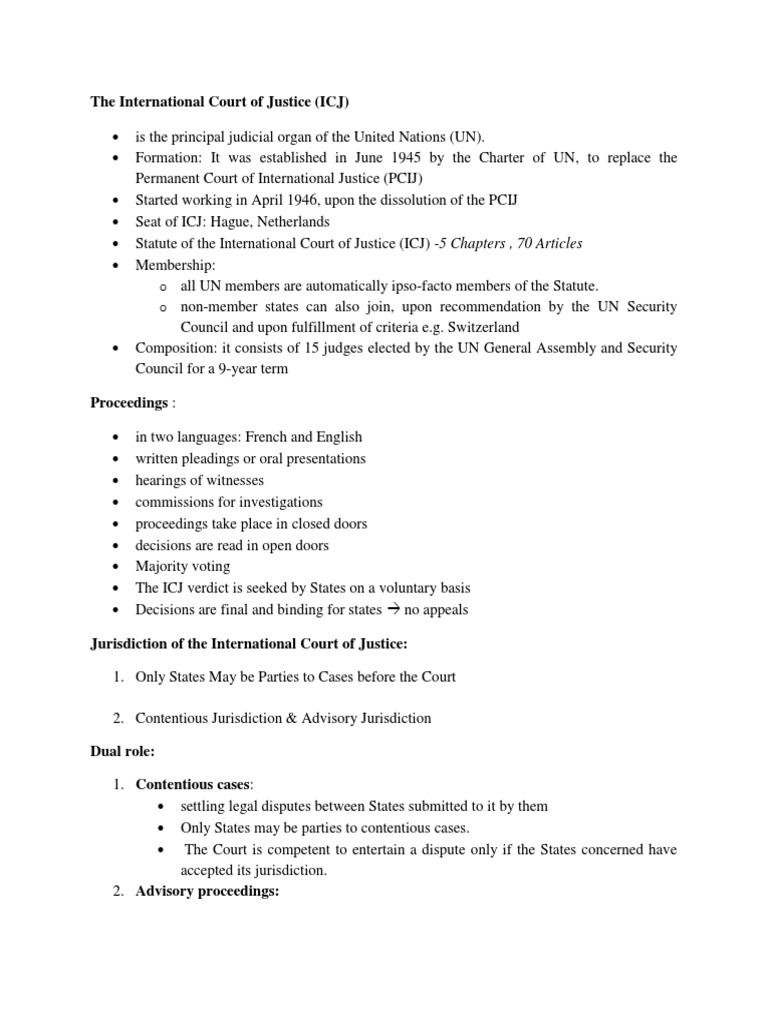 Presentation For International Court of Justice | PDF | Judiciaries ...