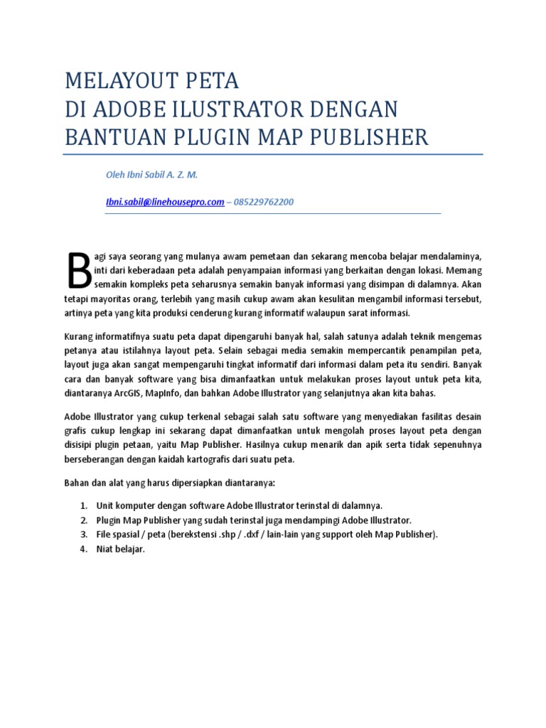 Tutorial Layout Peta Di Adobe Illustrator | PDF