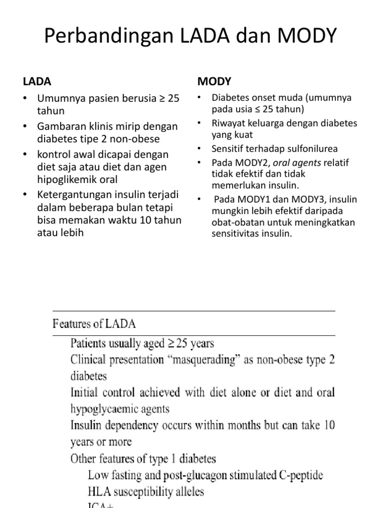 Perbandingan LADA Dan MODY | PDF