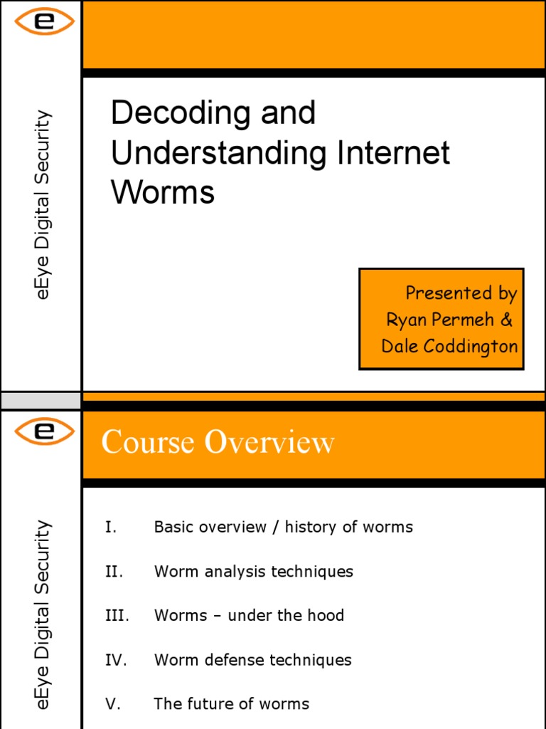 Decoding and Understanding Internet Worms | PDF | Computer Virus ...