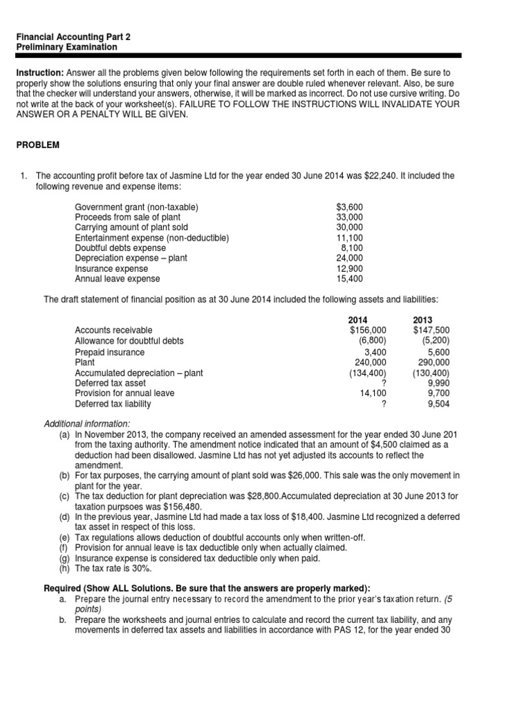 Preliminary Exam FIN 2 - Sample | PDF | Defined Benefit Pension Plan ...