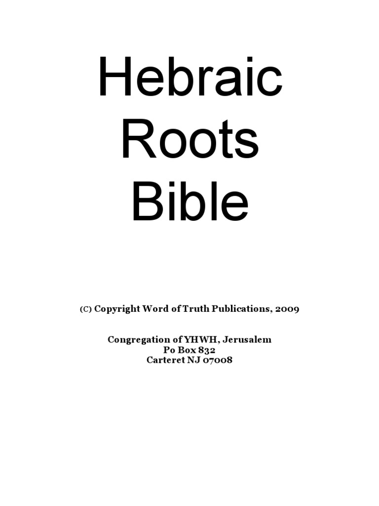 Hebraic Roots Bible | PDF | Cain And Abel | Christianity