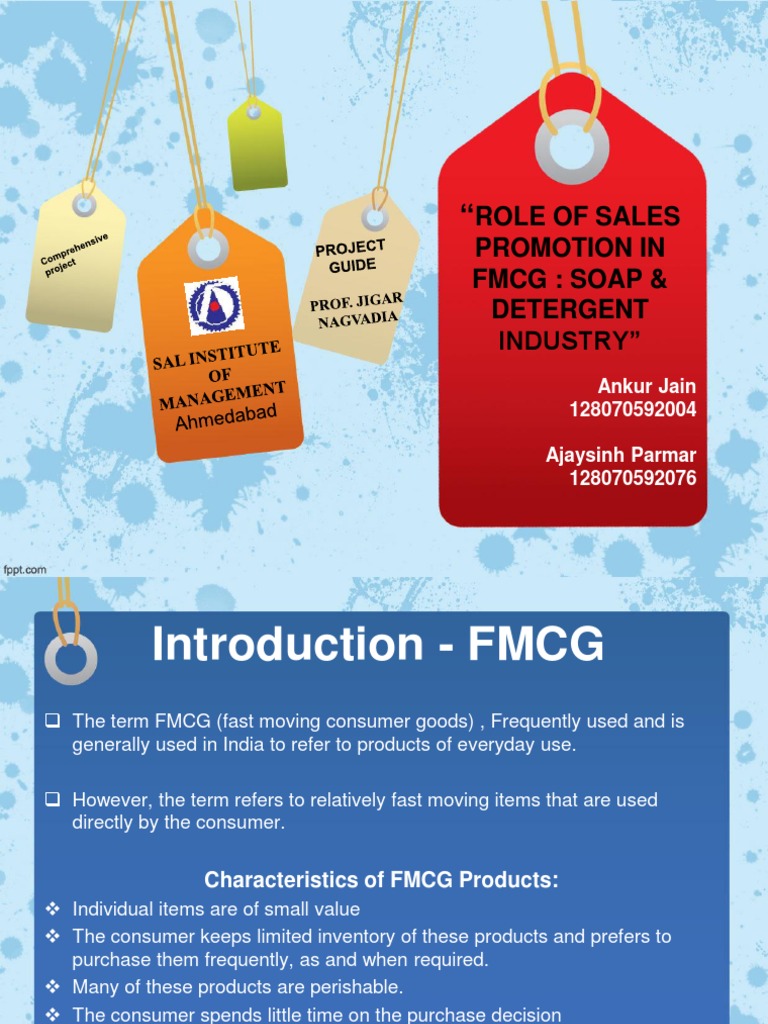 Sales Promotion in FMCG: Soap & Detergent | PDF | Retail | Brand