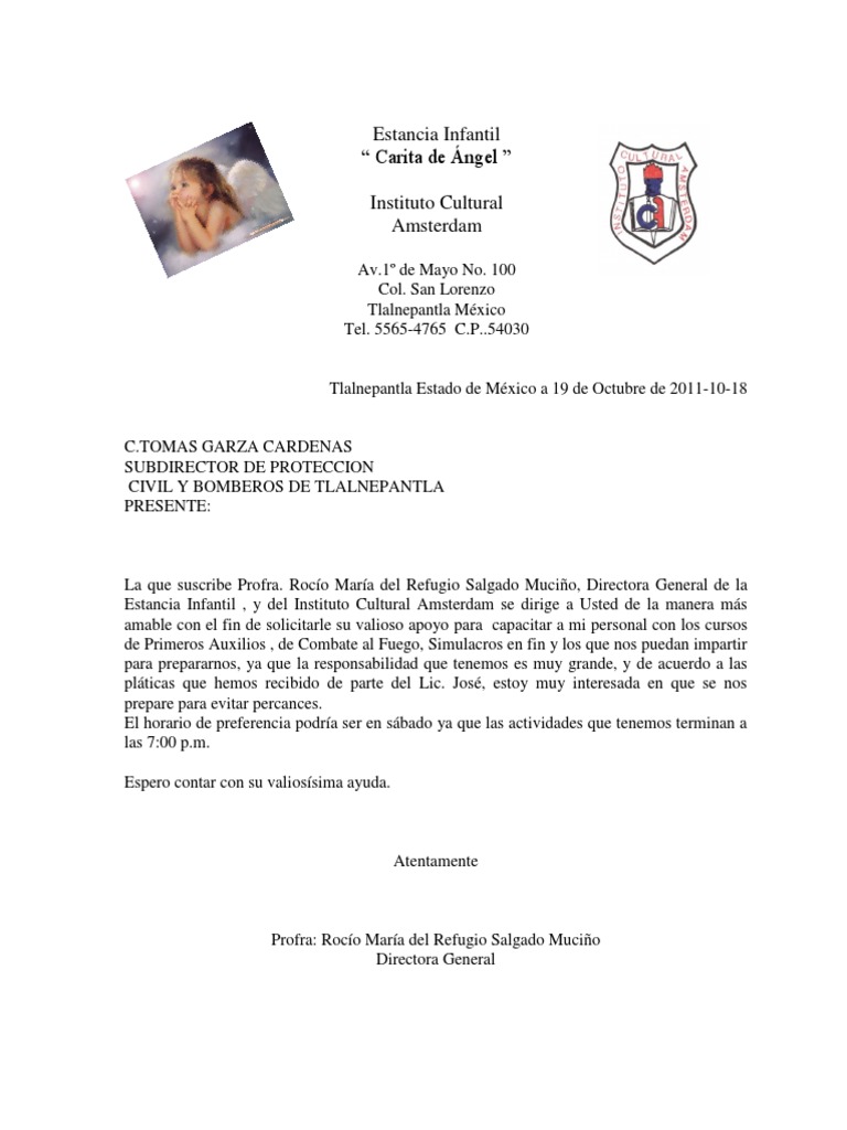 Carta Proteccion Civil | PDF