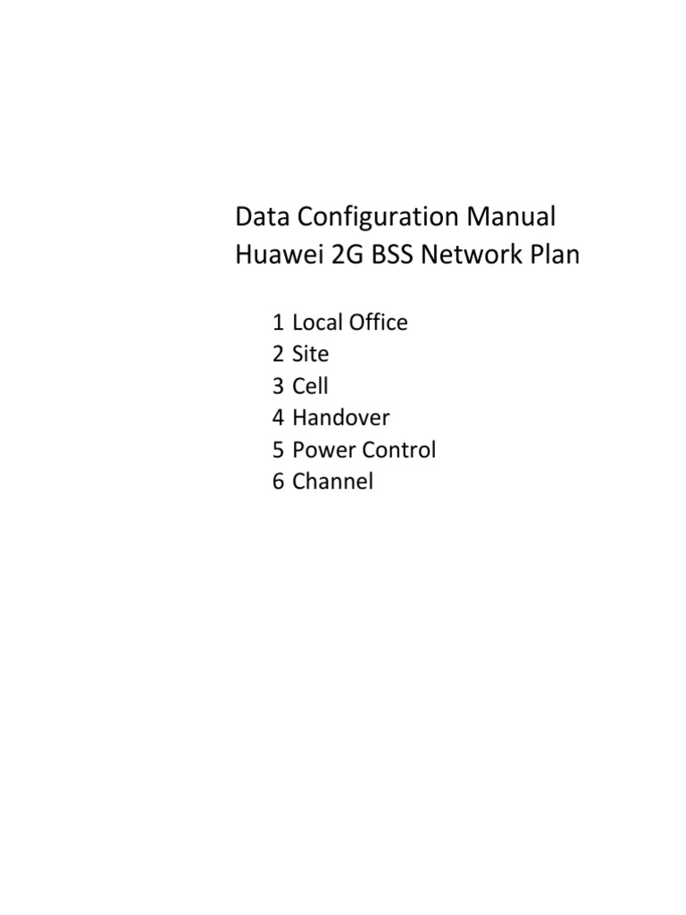 Huawei 2G Parameters List | Download Free PDF | Decibel | Radio