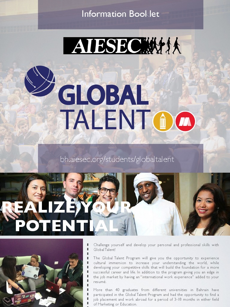 Global Talent Program Booklet | PDF | Internship | Job Hunting