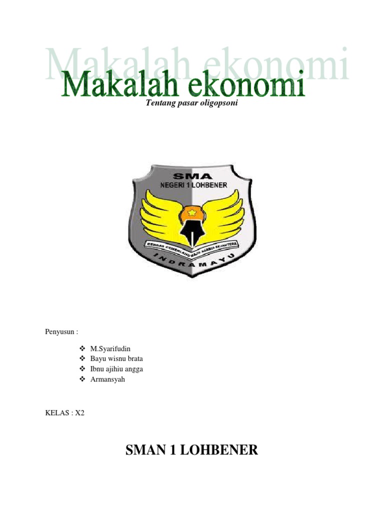 Tentang Pasar Oligopsoni | PDF
