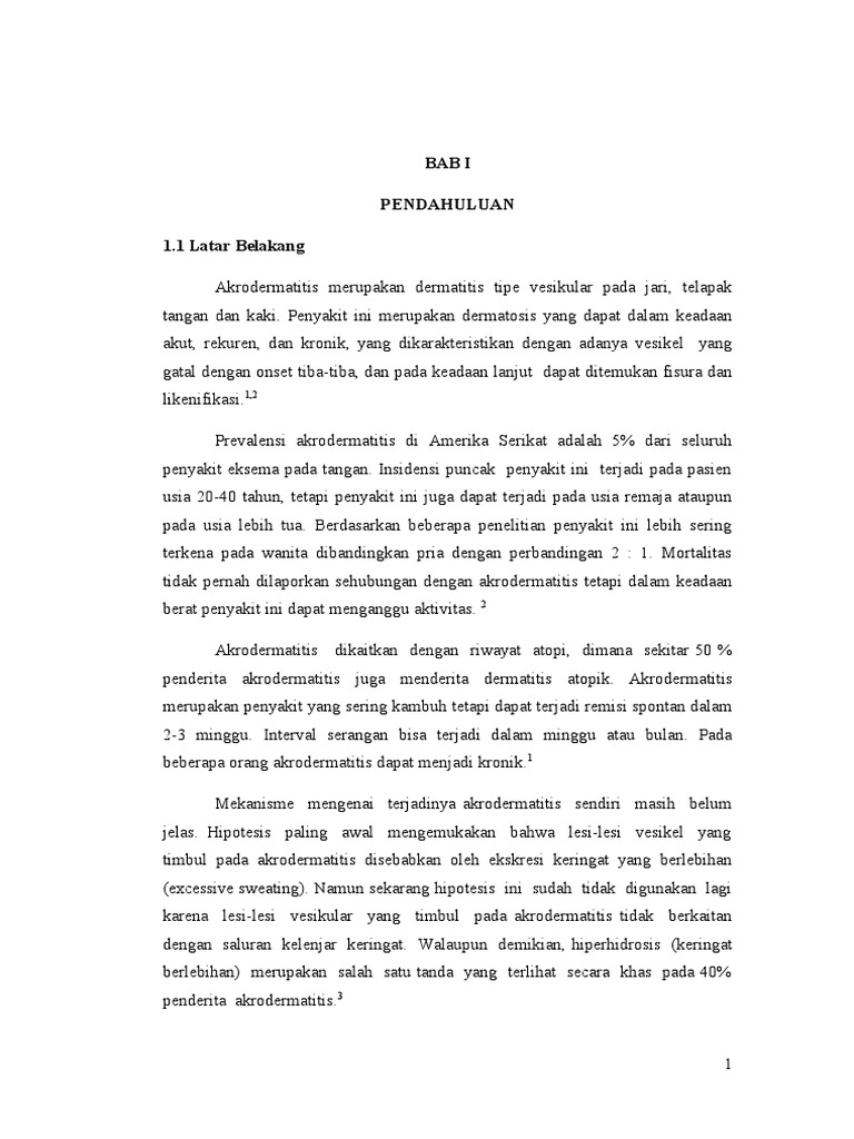 Akrodermatitis: Gejala dan Penanganan | PDF