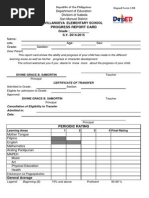DepEd Form 138 Report Card Sample | PDF | Teachers | Quality Of Life
