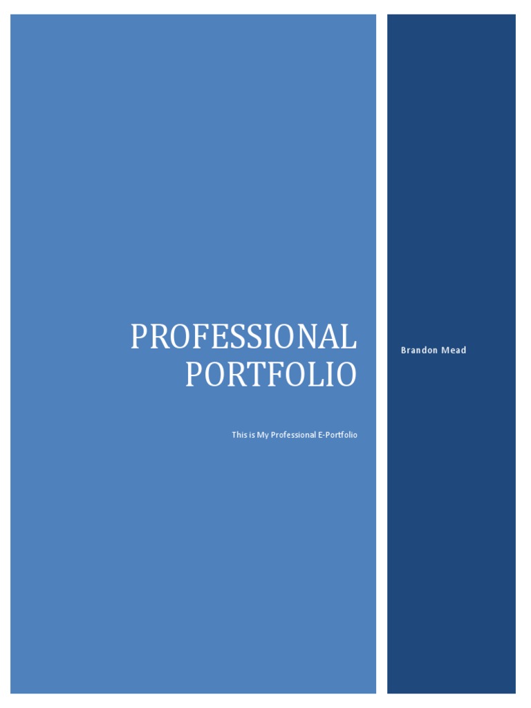 Eportfolio Cover | PDF