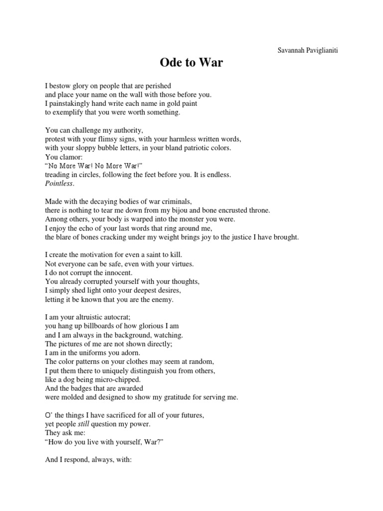 Poem Final Draft | PDF