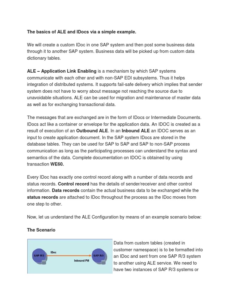 Ale Idoc Overview | PDF | Object (Computer Science) | Port (Computer Networking)