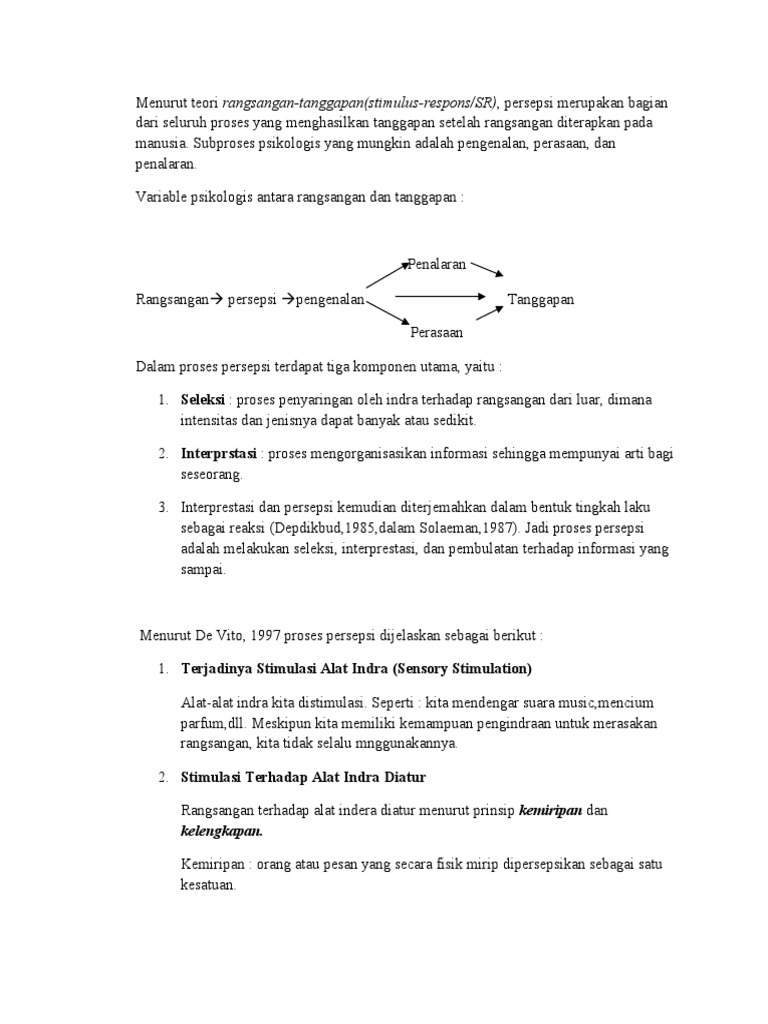 Proses Persepsi | PDF | Sains & Matematika