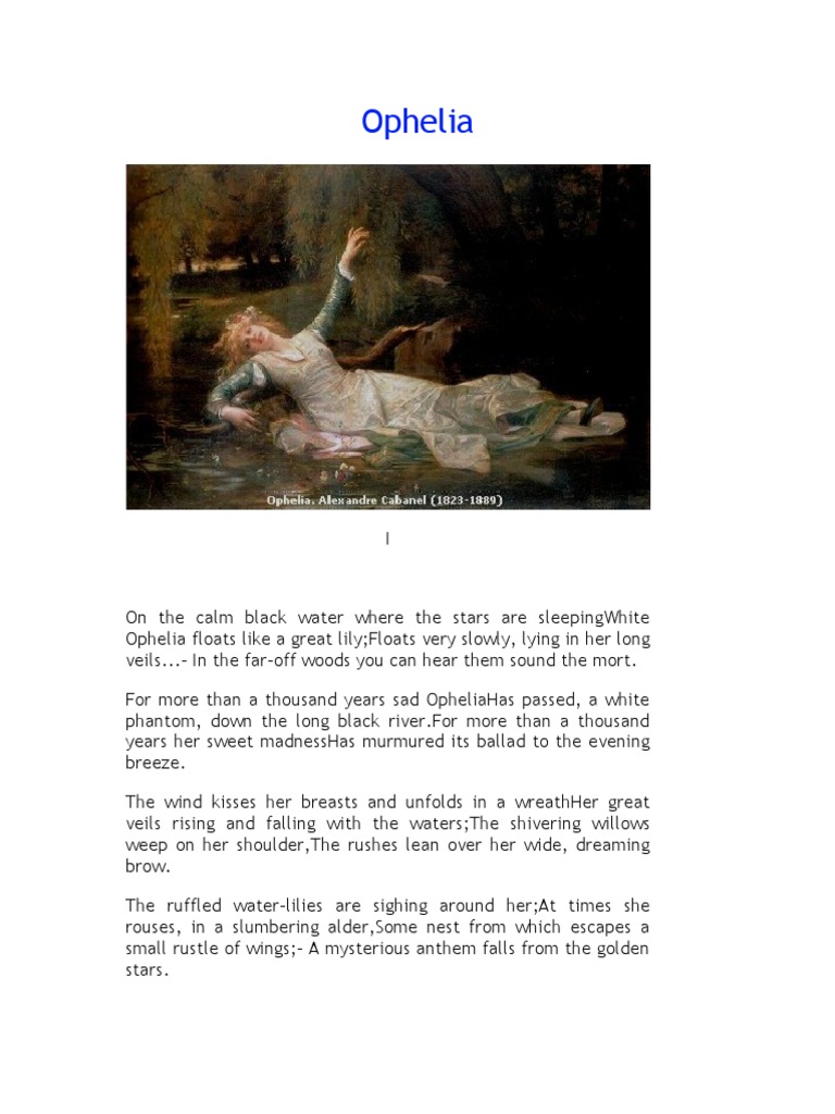 Ophelia-Arthur Rimbaud | PDF