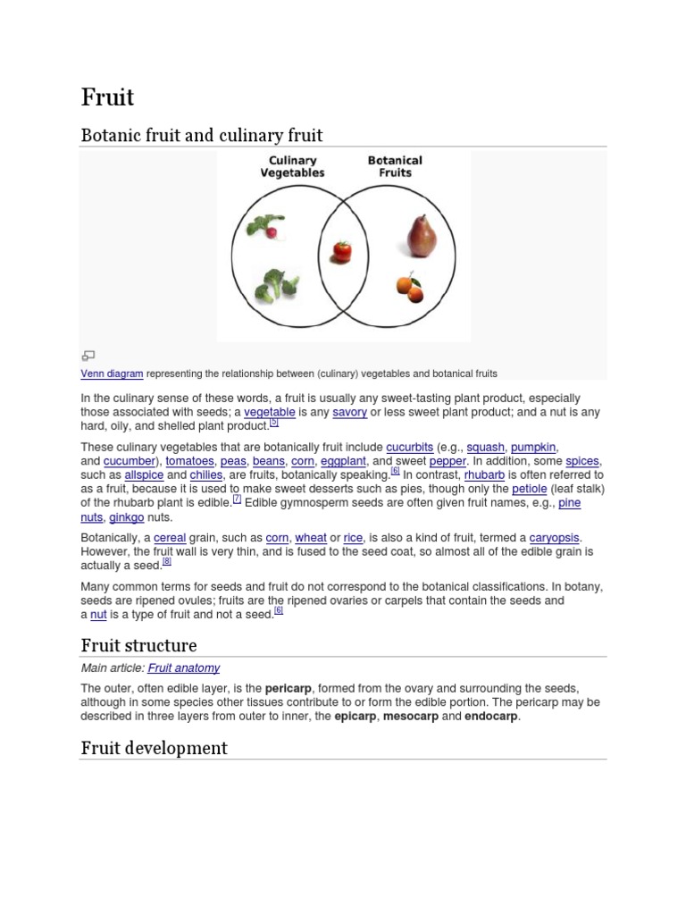 Fruit: Botanic Fruit and Culinary Fruit | PDF | Fruit | Ethnobotany