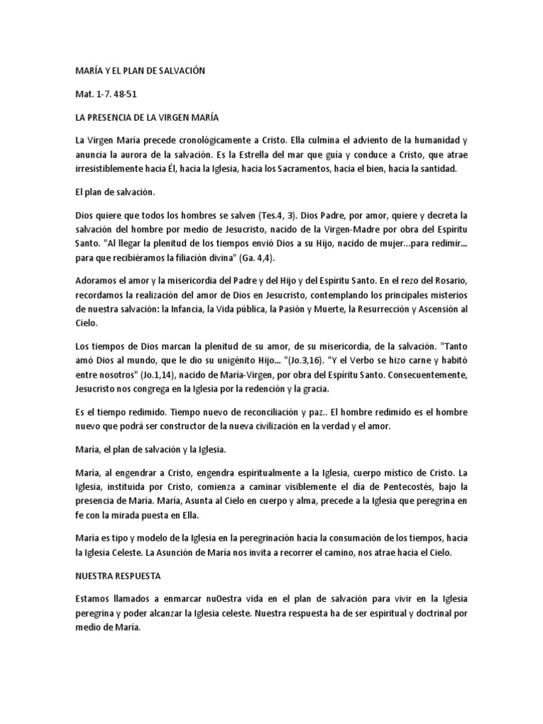 María en el Plan de Salvación | PDF | Cristo (título) | María, madre de ...