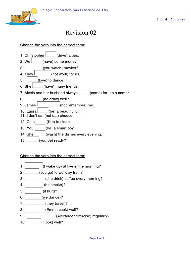 ACT Present Simple | PDF | Leisure